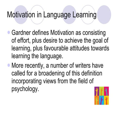 Motivation in ELT | PPT
