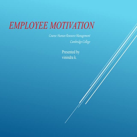 Employee Motivation Theories | PPTX