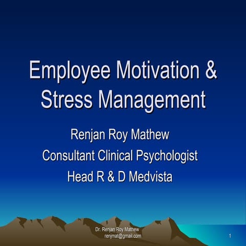 Employee Motivation & Stress Management | PPT