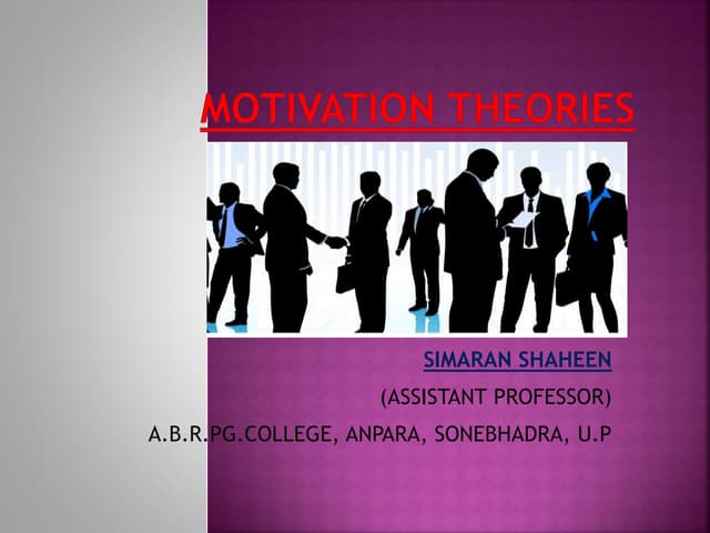 Theories of motivation | PPTX
