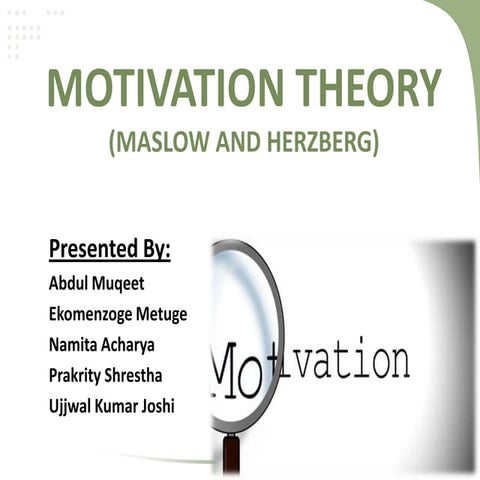 Motivation theory | PPTX