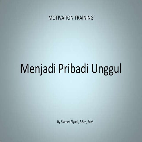 Motivation training | PPTX