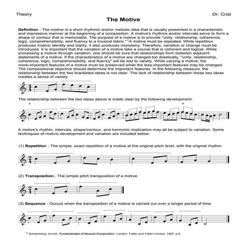 Motive Development | PDF