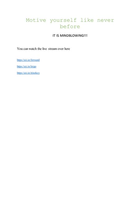 Motivate yourself like never before | PDF Motivate yourself like never before | PDF