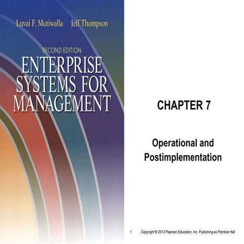 Operational and Postimplementation in enterprise systems erp.ppt