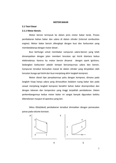 Definisi motor bakar | DOCX