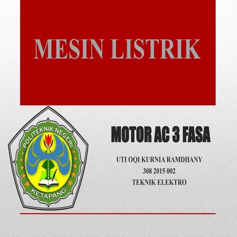 Motor ac 3 fasa | PPTX