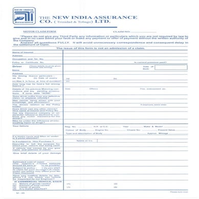 Insurance Services Brokers Ltd. Motor Claim Form | PDF