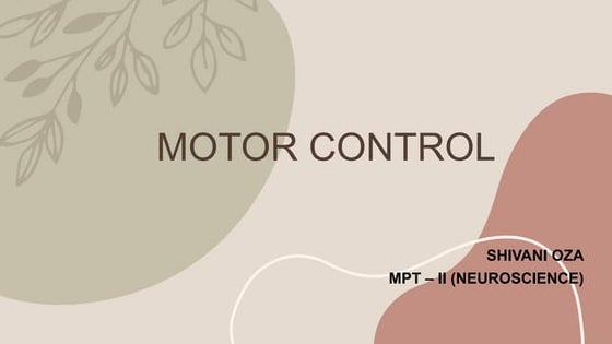 Theories of Motor Learning | PPT