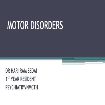 MOTOR DISORDER | PPTX