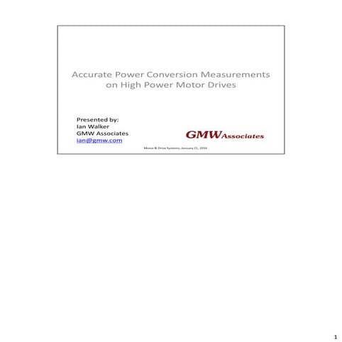Accurate Power Conversion Measurements on High Power Motor Drives | PDF