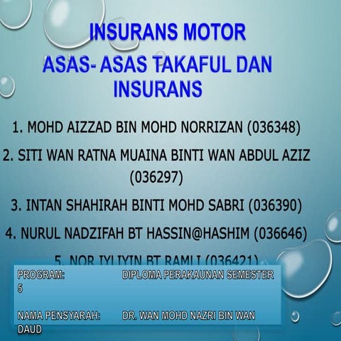 Motor insurance | PPTX