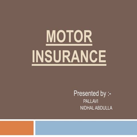 Motor insurance | PPTX