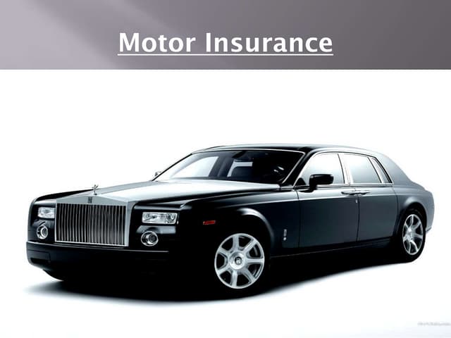 Motor insurance | PPTX