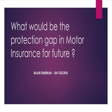 What would be the protection gap in Motor Insurance for future | PPT
