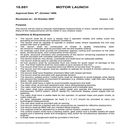 Motor launch | PDF