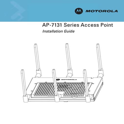 Motorola ap 7131 series access point installation guide | PDF