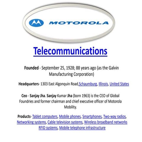 Motorola history timeline | PDF