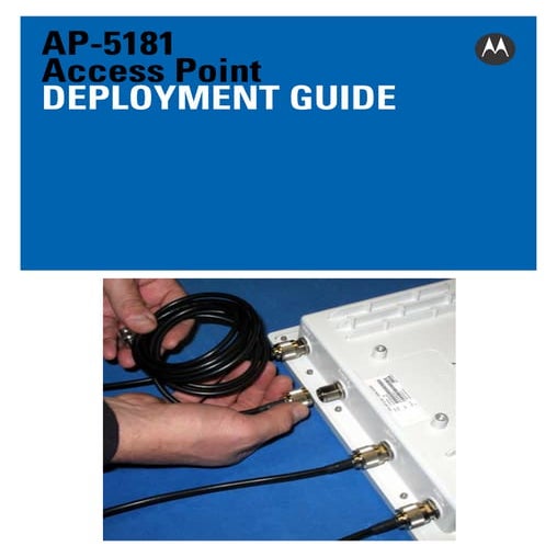 Motorola solutions ap 5181 access point deployment guide (part no. 72 e ...