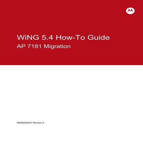 Motorola solutions ap7181 access point wi ng 5.4 migration how to guide ...