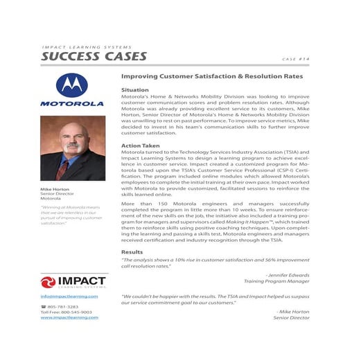 Motorola success case | PDF