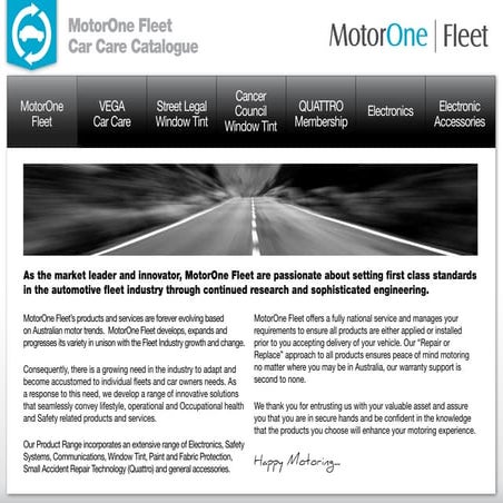 MotorOne Fleet Catalogue | PDF