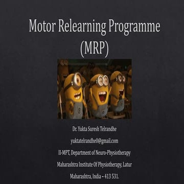 Motor Relearning Programme ( MRP ) .pptx