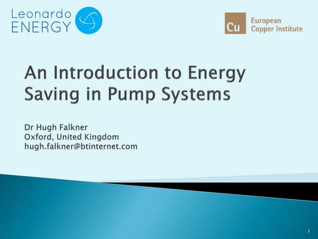 Pump and pumping system | PPTX