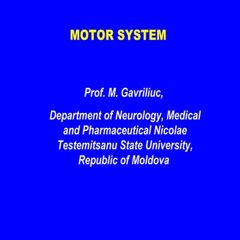 Motor .. neurology | PPT