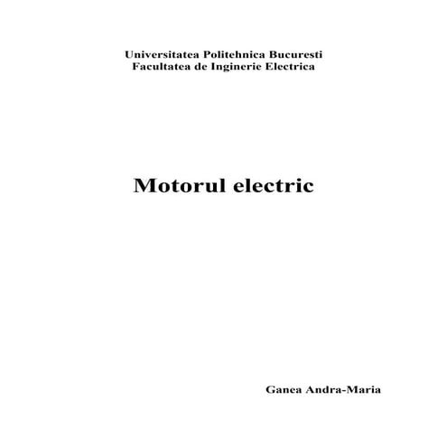 Motorul electric | PDF