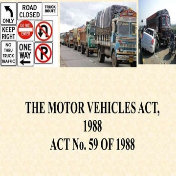 Motor vehicles act, 1988 22nd october | PPT