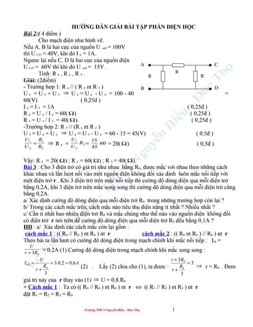 Công thức tính nhanh điện xoay chiều | PDF