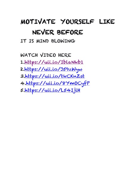 Motivate yourself like never before | PDF