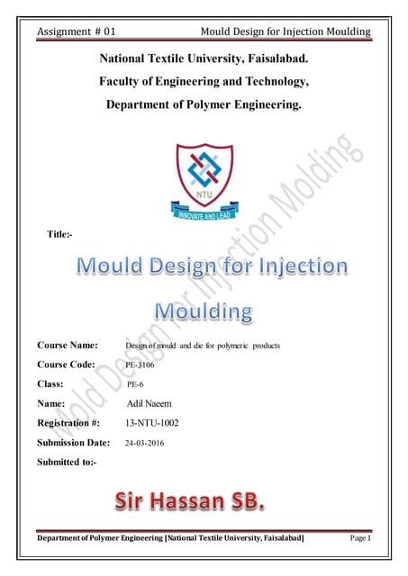 Injection moulding machine ppt | DOC