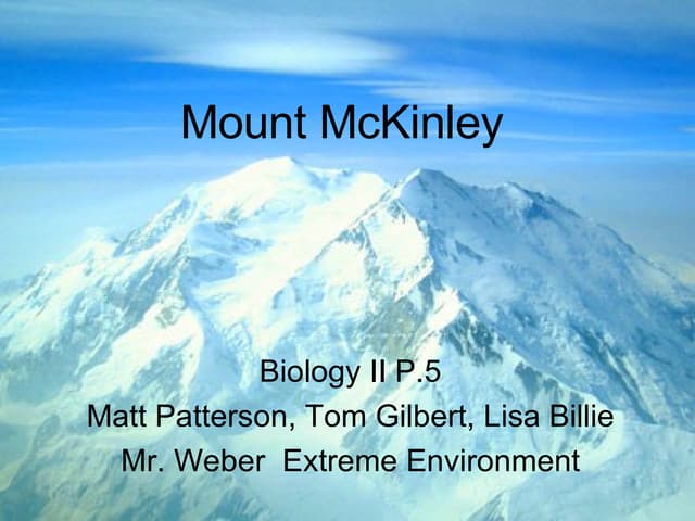 Mount Mc Kinley Pp | PPT