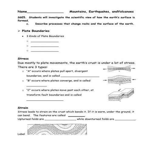 Mountains%2c earthquakes%2c volcanoes notes | PDF