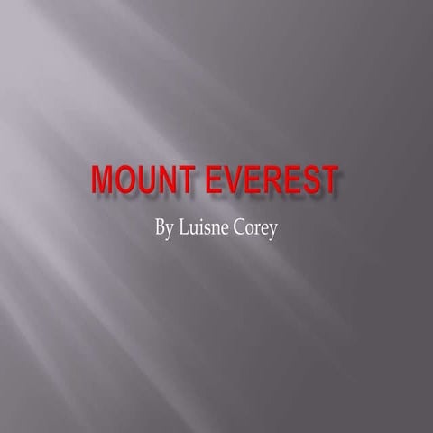 Mount Everest | PPTX
