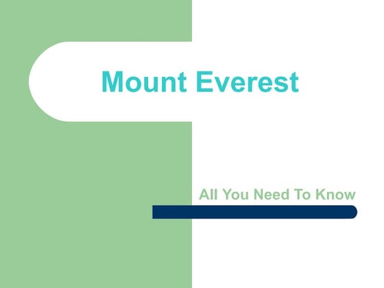 Mount Everest | PPT