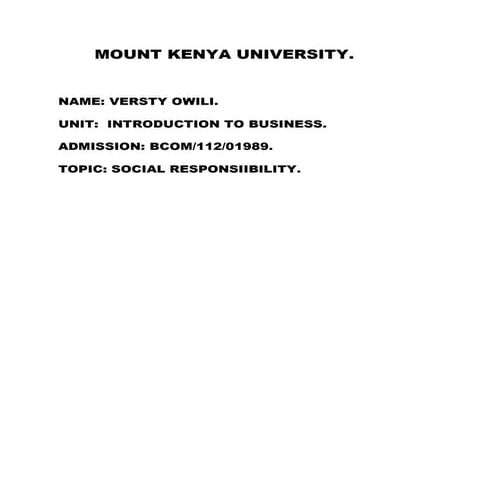 Mount kenya university | DOCX | Undergraduate Education | College Education