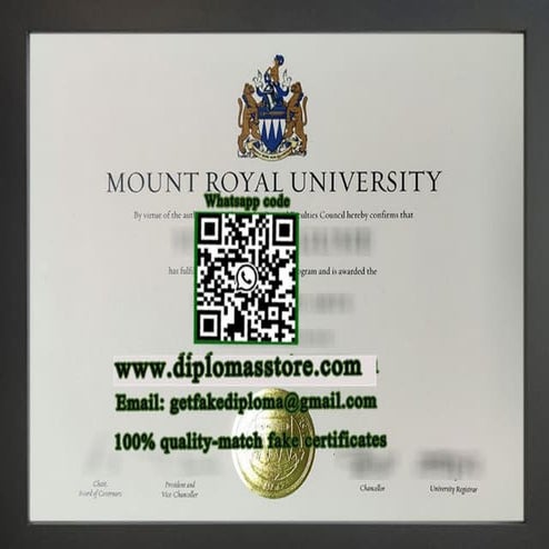 Mount Royal University diploma, MRU certificate | PDF