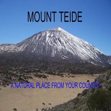 Mount teide | PPTX | Geology | Science