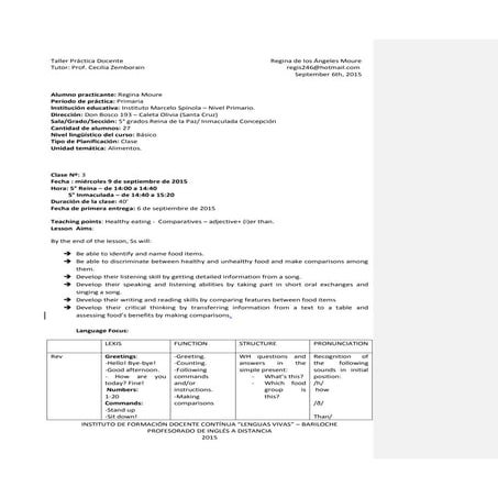 Moure primary 5thgrade_lesson_plan3_week2 - 9.5 | PDF