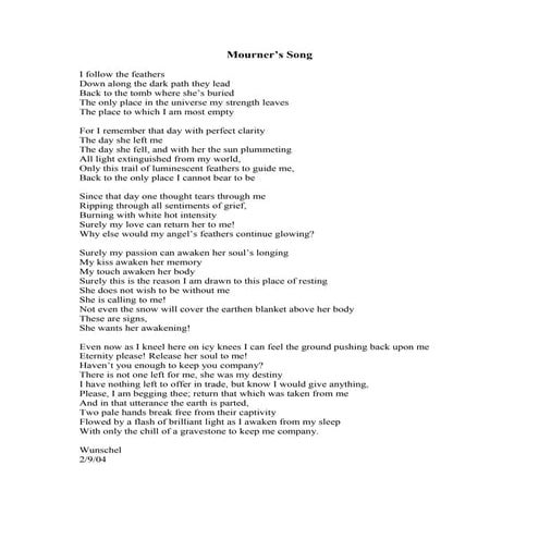 Mourner's song | DOC