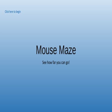 Mouse maze | PPT