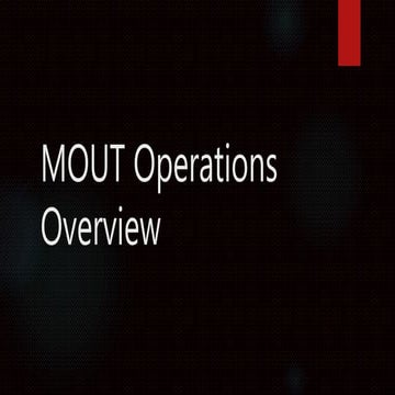 Mout operations overview | PPTX
