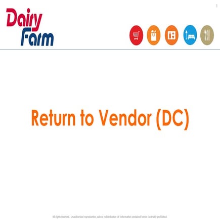 summary of Return to Vendor (via Distribution Center) | PPTX