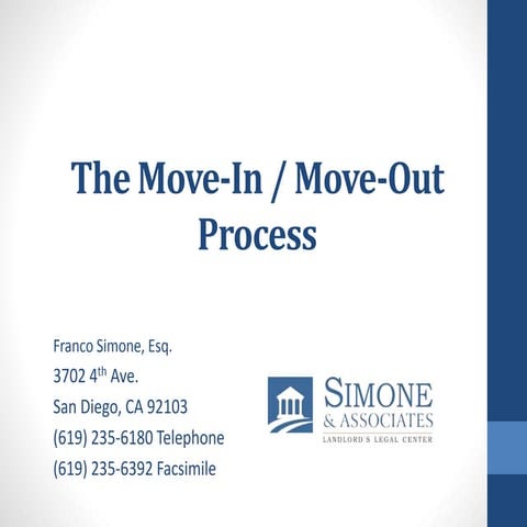 Move In Move Out Process | PPTX