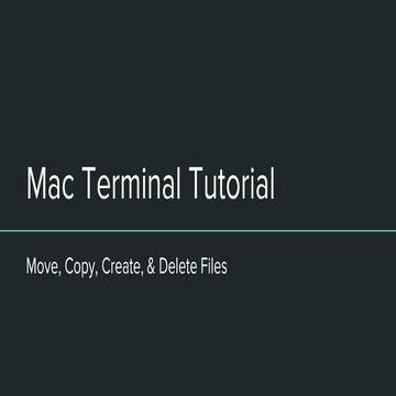 Move Copy Create Delete Files Mac Terminal Tutorial Ppt 5661
