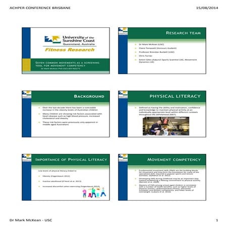 Movement competency presentation ACHPER 2014 conference | PDF