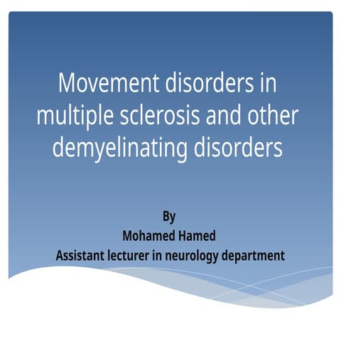 Neuro imaging in movement disorders | PPT